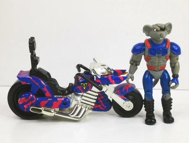 BIKER MICE FROM Mars Galoob Action FIgure Vintage Modo & Motorcycle ...