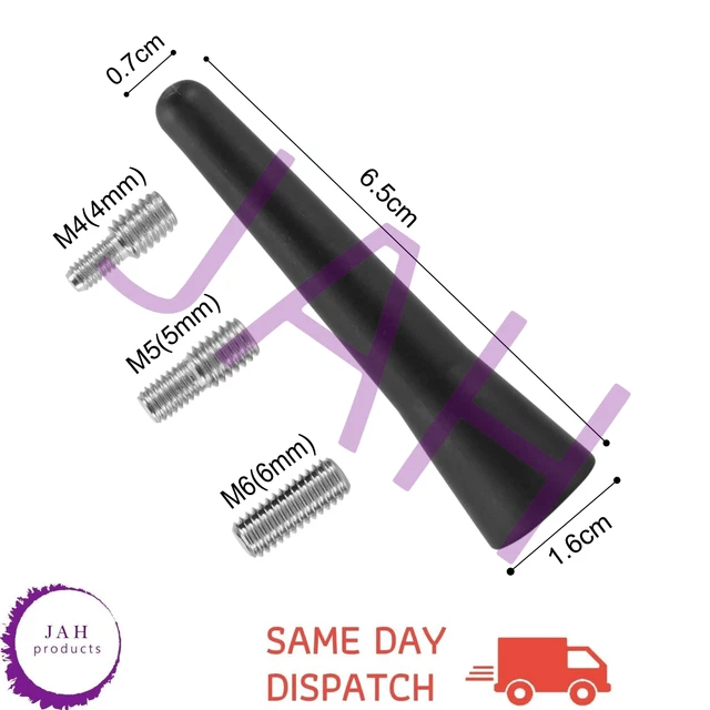 STUBBY SHORT 65MM CAR AERIAL FOR SEAT LEON, IBIZA, ALTEA, CUPRA R, MII ...