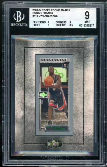 CADRES RECRUE DWYANE Wade 2003-04 Topps Rookie Matrix BGS 9 (9 9 8,5 ... CADRES RECRUE DWYANE Wade 2003-04 Topps Rookie Matrix BGS 9 (9 9 8,5 ...