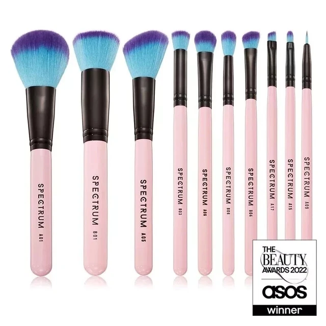 SPECTRUM MILLENNIAL 10 piece Essential Make Up Brush Set NEW Boxed £19. ...