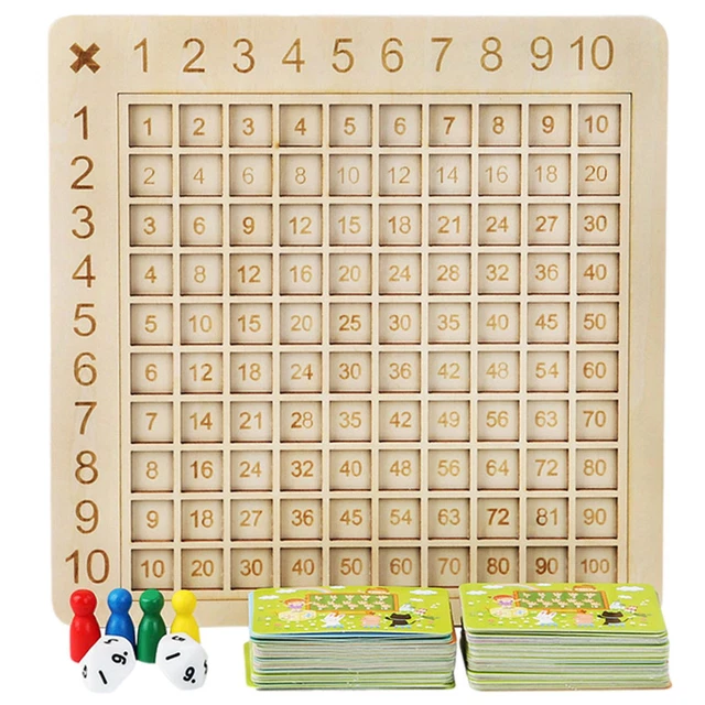 WOODEN MONTESSORI MULTIPLICATION Addition Board Game Toy Educational ...