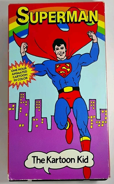 SUPERMAN -THE KARTOON Kid (VHS, 1989) Animated DC Comics 1 Hour Shorts ...