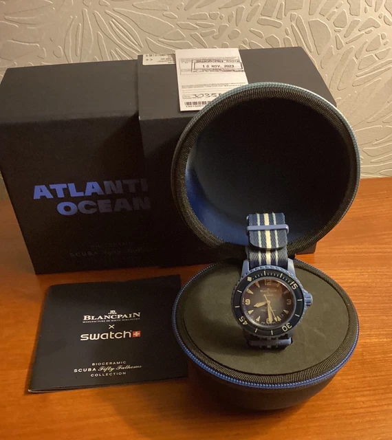 BLANCPAIN X SWATCH Bioceramic Scuba Fifty Fathoms Atlantic Ocean EUR ...