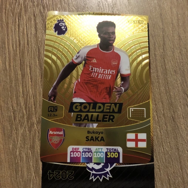 PANINI ADRENALYN XL Premier League 2023/2024 Bukayo Saka Golden Baller ...