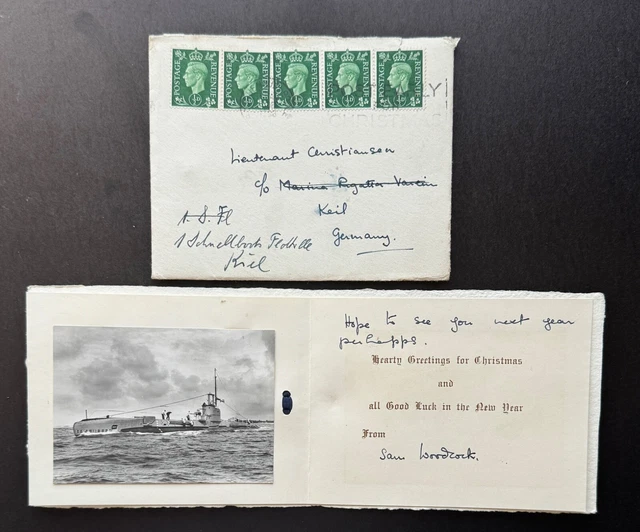 U-BOOT H.M.S. &SUNFISH& Grußkarte an Ritterkreuzträger 1 ...