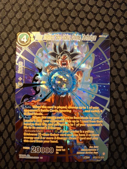 DRAGON BALL SUPER Ultra Instinct Goku Divine Technique BT23-110 Spr EUR 11,08 - PicClick FR
