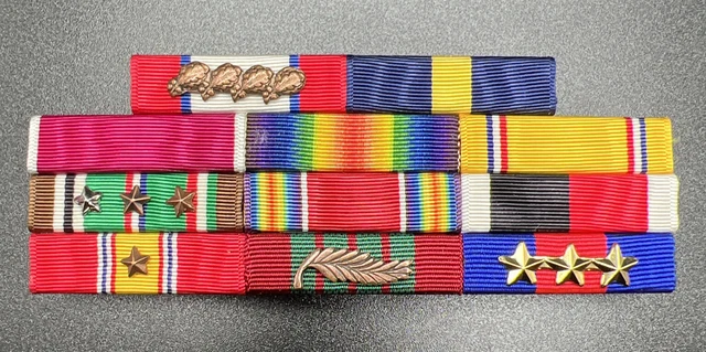 WORLD WAR II Remake of Dwight D. Eisenhower 11 Ribbon Bar Set WW2 ...