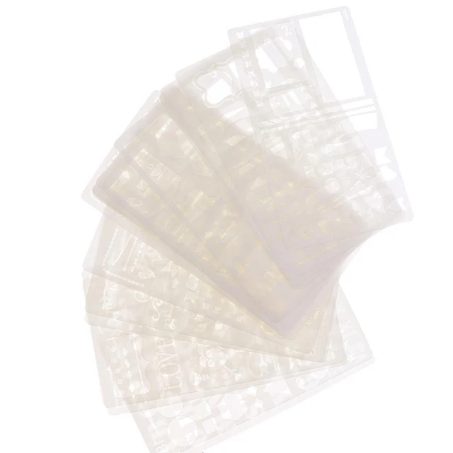 20 PIECES STENCIL Drawing Templates Rulers for DIY Notebook $20.35 ...