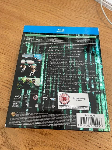 COMPLETE MATRIX TRILOGY Blu-ray Box Set Keanu Reeves £3.99 - PicClick UK