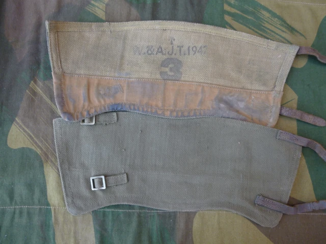 WW2 1942 DATED Size 3 Pair British Army 37 Pattern Webbing Anklets ...