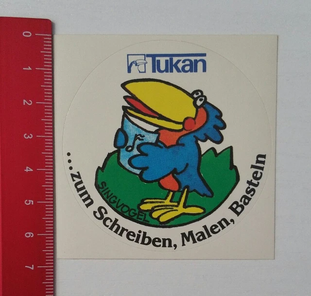 AUFKLEBER/STICKER: TUKAN - zum Schreiben Malen Basteln - Singvogel ...