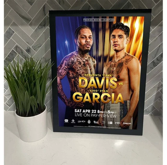 GERVONTA TANK DAVIS vs. Ryan Garcia Fight Poster - Wall Art Print ...