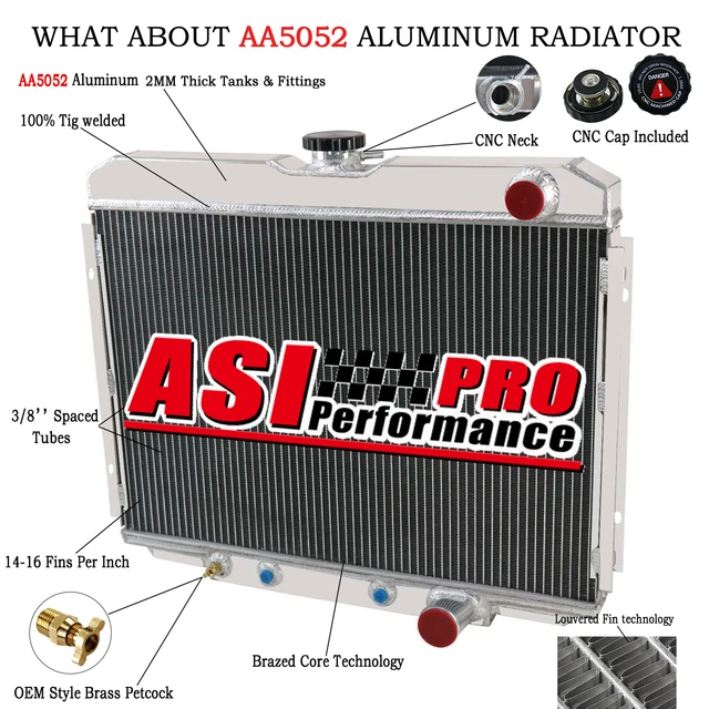 3ROW RADIATOR FOR 67-70 FORD MUSTANG FAIRLANE RANCHERO/Mercury Cougar ...