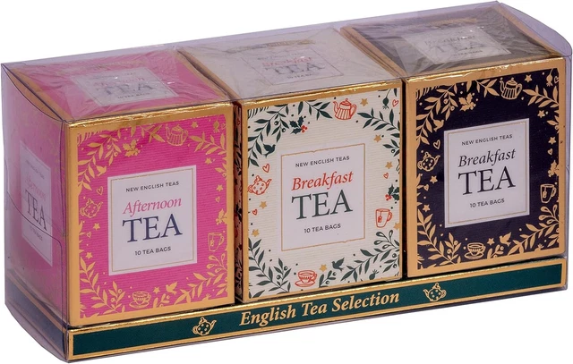 NEW ENGLISH TEAS Festive Tea Carton Gift Pack with 30 English Teabags ...