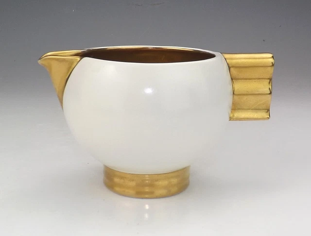 VINTAGE ROBJ PARIS French Gilded & Cream Glazed Jug - Art Deco! £81.00 ...