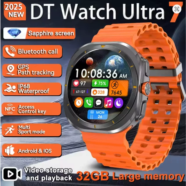 DT WATCH ULTRA 7 Smart 32GB Memory GPS NFC HD Sapphire Screen EUR 69,99 ...