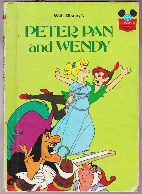 PETER PAN AND WENDY Disneys Wonderful World Reading HC Book 1981 ...