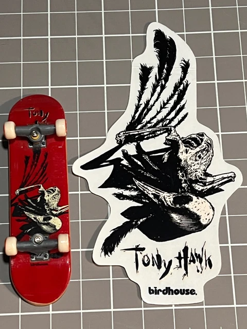 TECH DECK BIRDHOUSE Tony Hawk Skull Skateboard Sticker & Fingerboard ...