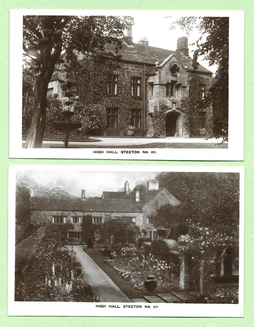 [A441] YORKSHIRE ZWEI R/P Postkarten von High Hall Steeton Nr. KY EUR 9 ...