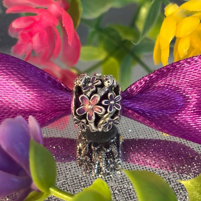 PANDORA 💖 OPENWORK Purple Daisy Charm 🌟💫 £16.13 - PicClick UK
