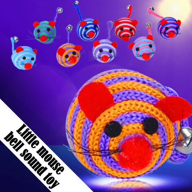 INTERACTIVE FOR CAT Toy Rattle Sound Plush Mouse For Indoor Cats and ...