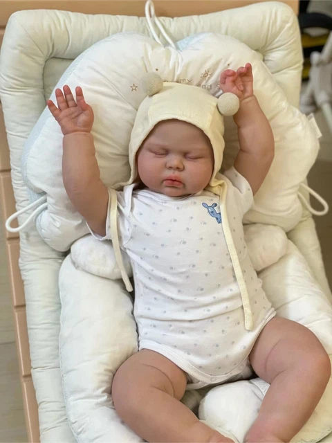 FLEXIBLE LIMBS PICKLE Bebe Realistic Painted Bald Head Vinyl Reborn ...