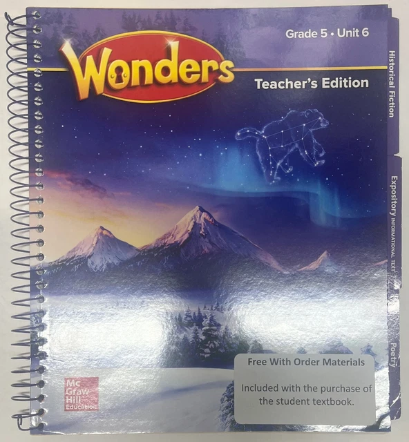 MCGRAW HILL WONDERS Grade 5 Unit 6 Teachers Edition 2020 $50.00 - PicClick