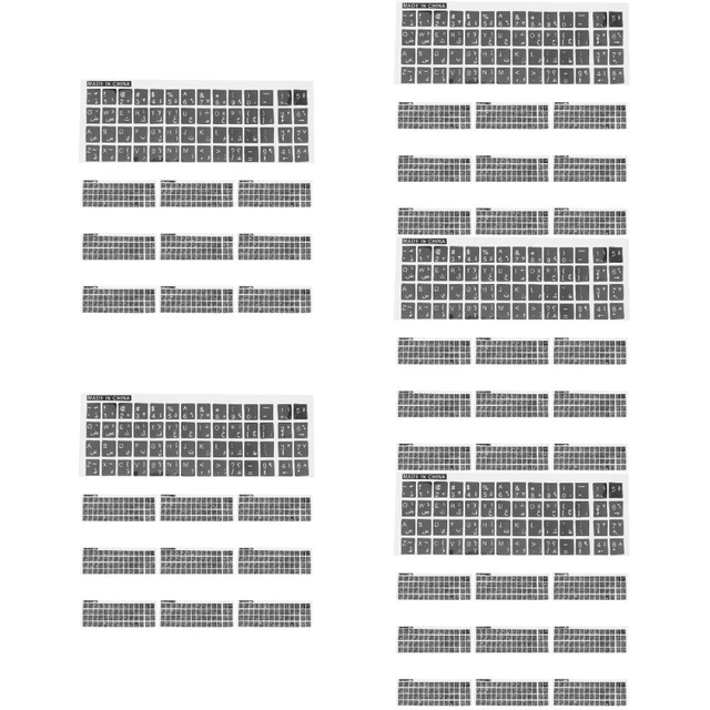 50 SHEETS OF Computer Arabic Keyboard Stickers Universal Keyboard ...