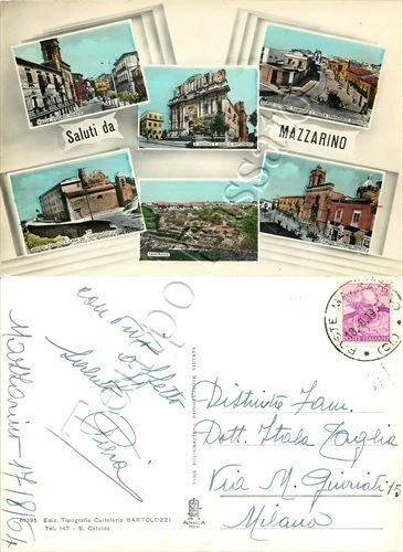 CARTOLINA SALUTI DA Mazzarino, vedutine - Caltanissetta, 1964 EUR 14,90 ...