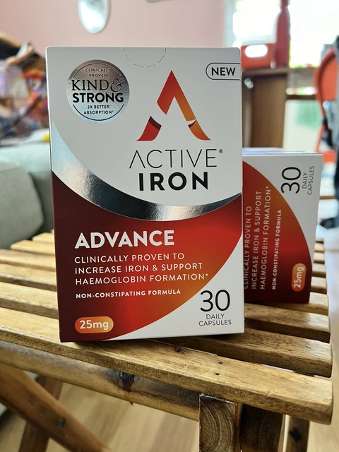 ACTIVE IRON ADVANCE 25mg Iron 30 Caps - Non-Constipating £99.00 ...