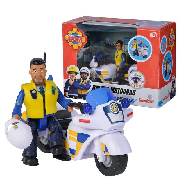 FIREMAN SAM POLICE Bike Figure & Vehicle Playset Simba Toys £9.99 ...