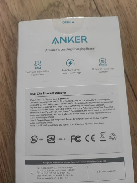 ADAPTATEUR USB C vers Ethernet RJ45 - Anker USB-C to Ethernet Adapter ...