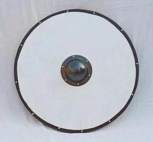 VIKING ARMOUR SHIELD Fully Functional Medieval White Shield For Battle ...