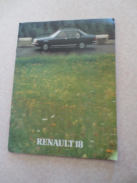 ORIGINAL 1980 - 1981 Renault 18 cars advertising booklet - UK $35.00 ...