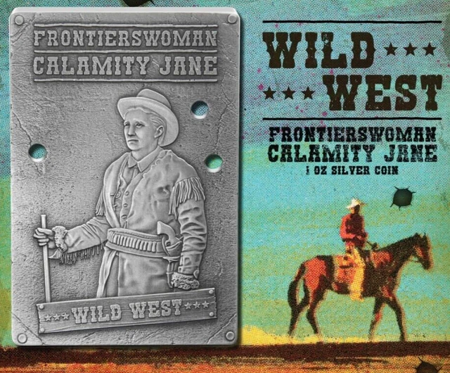 2024 NIUE WILD West Calamity Jane Coin 1 oz .999 Silver Bar ...