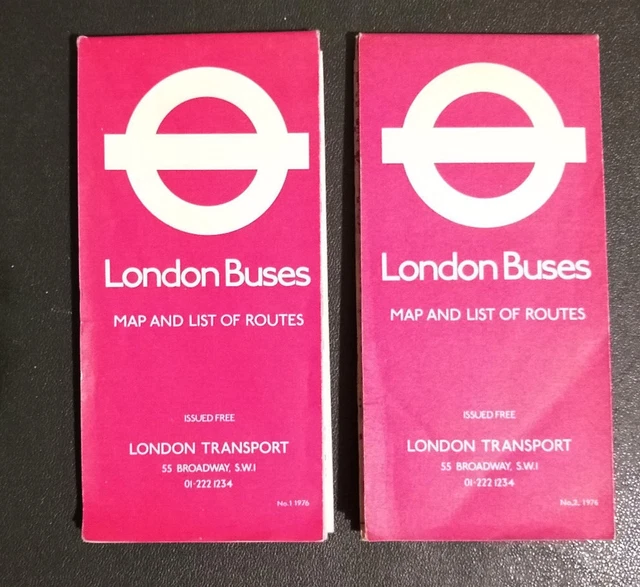 LONDON BUSES MAP and List of Routes - London Transport - Nos 1 & 2 ...