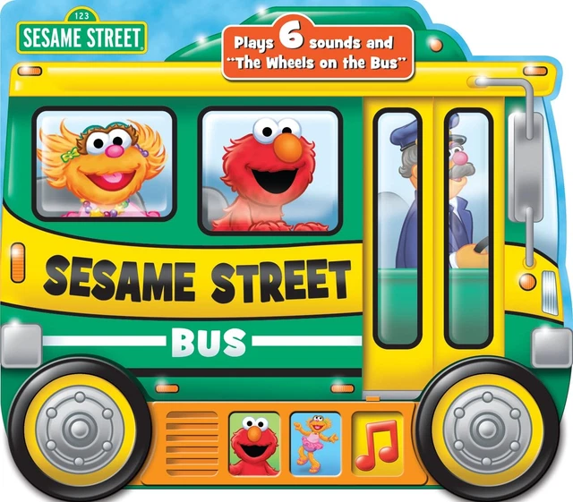 SESAME STREET: SESAME Street Bus: Shaped Vehicle Play-a-Sound Book by ...