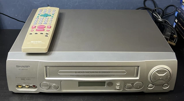 SHARP VC-MH704 HIFI 6-Head NICAM VHS VCR Video Cassette Player Recorder ...