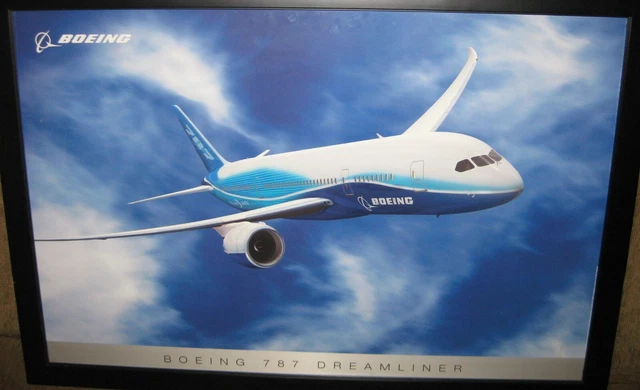 VINTAGE BOEING 787 DREAMLINER POSTER - 36" x 24" - FRAME NOT INCLUDED £10.80 - PicClick UK