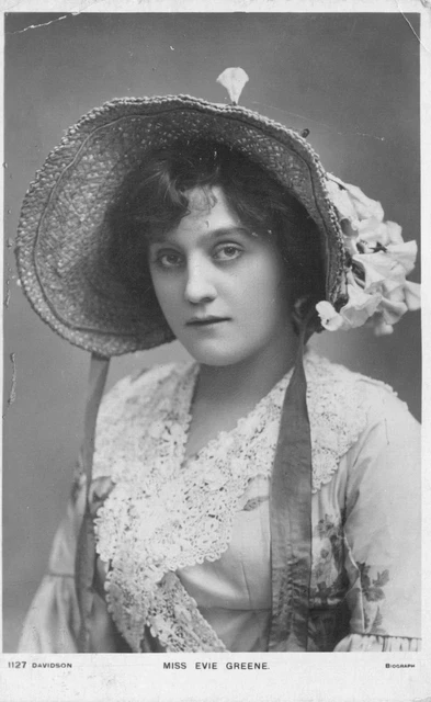 POSTCARD - EDWARDIAN Actress - Miss Evie Green - 1905 - Davidson Bros £ ...