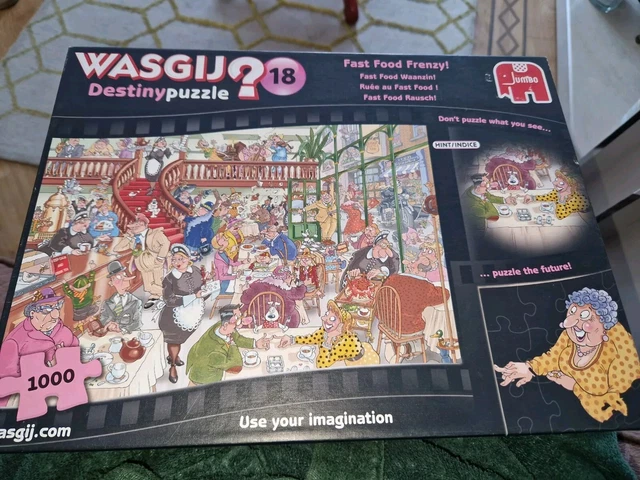 JUMBO 19157 WASGIJ Destiny 18 Fast Food Frenzy 1000pc Jigsaw Puzzle £3. ...