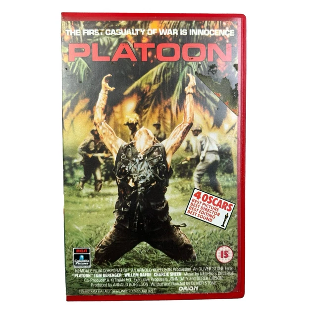 PLATOON VIDEO VHS Ex Rental Large Case Action Film Cert 15 1986 £24.99 ...