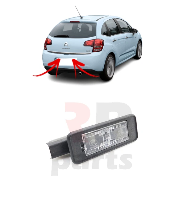 POUR CITROEN C3 10-16, DS5 12-15 Arrière Numéro Plaque Feux Gauche ou ...