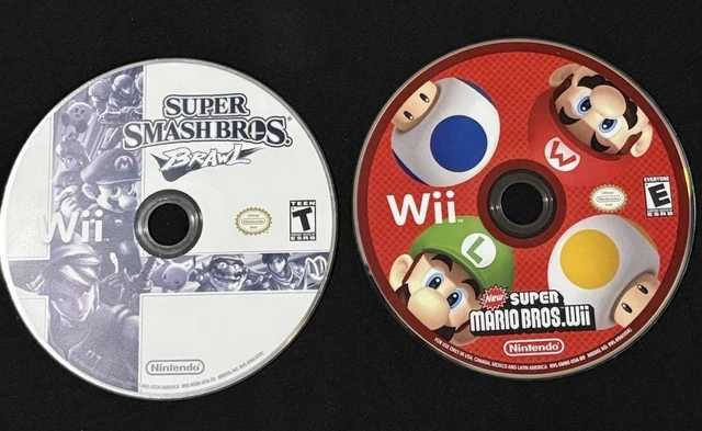 NEW SUPER MARIO Bros. + Smash Bros Brawl Wii (Nintendo Wii ) DISC ONLY ...