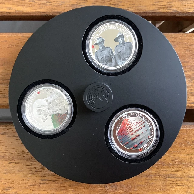 THE ANZAC SPIRIT 100th Anniversary Coin Series Three-Coin Silver Proof ...