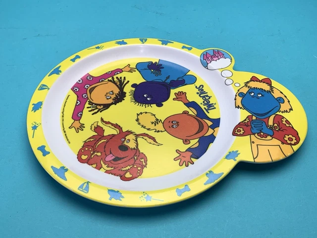 THE TWEENIES VINTAGE Children’s Melamine Dinner Plate Bowl With Handle ...
