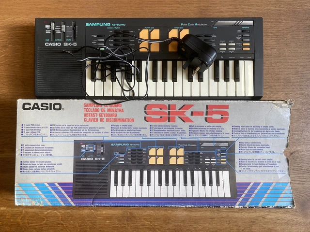 CASIO SK-5 SAMPLING Keyboard Original Box & New 7.5v Mains Adaptor £85. ...