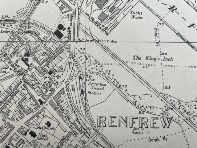 PROV. EDITION TOPOGRAPHICAL Map of the Renfrew area. Dumbartonshire XXV ...