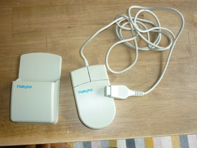 VINTAGE RETRO COMPUTER Naksha Mouse and wall pocket holder £15.00 - PicClick UK