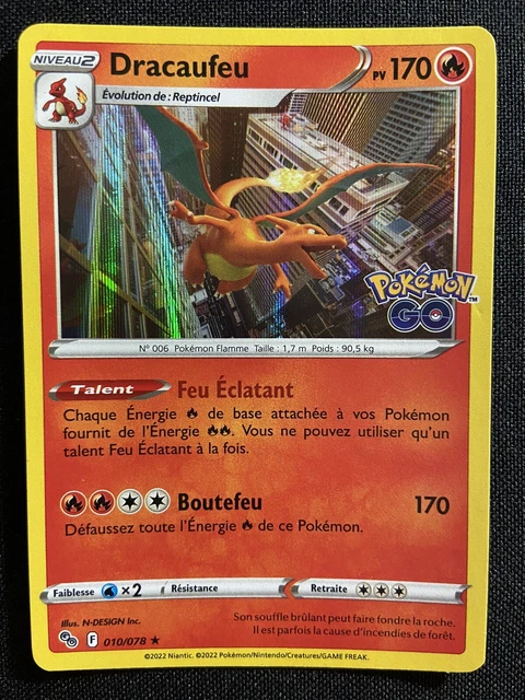 CARTE POKEMON EDITON Go Boss Rouge Dragon Dracaufeu 010/078 Rare Holo ...
